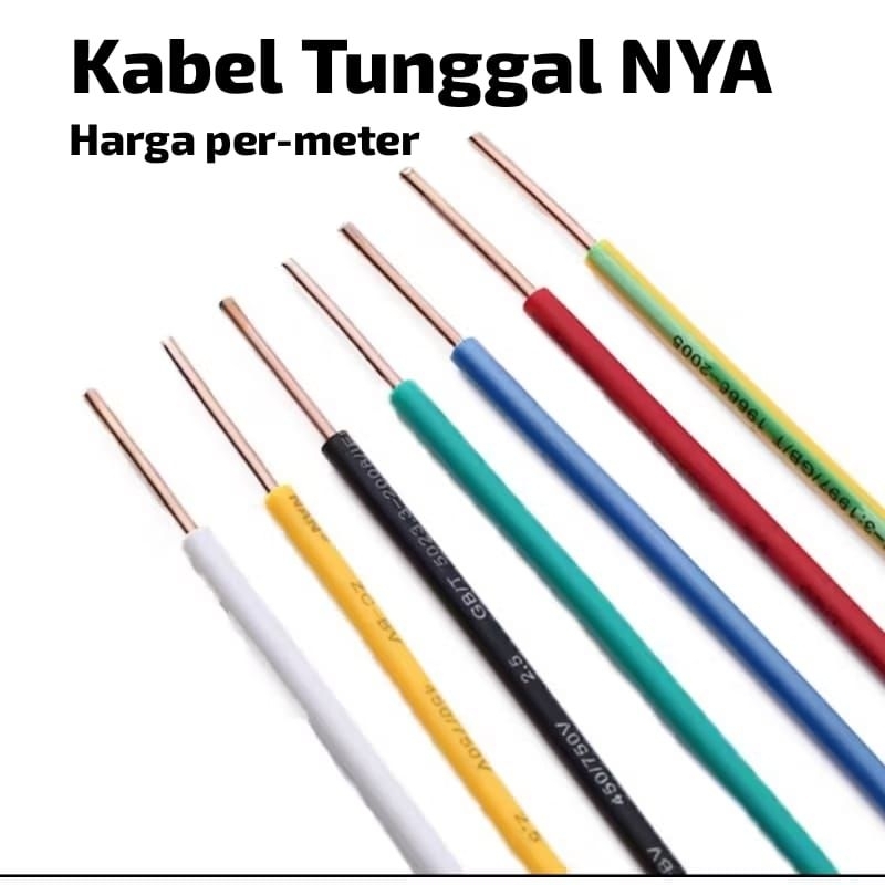 Jual Kabel Listrik Tunggal NYA Harga per meter Kabel Tembaga Tunggal | Shopee Indonesia