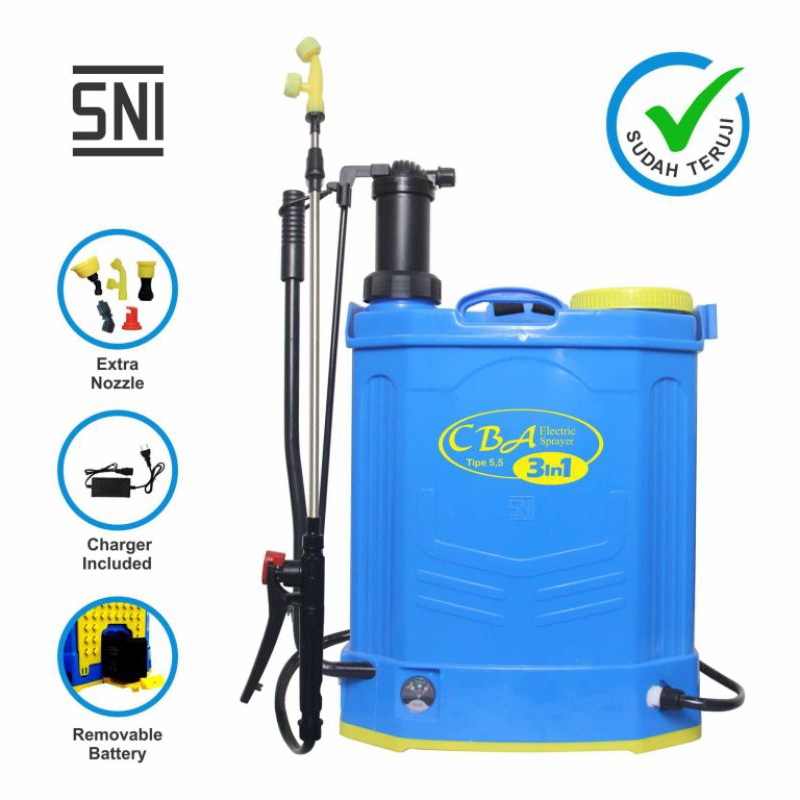 Jual [COD]Tangki Sprayer Elektrik CBA Semi Manual 16 Liter Tipe 5.5 ...
