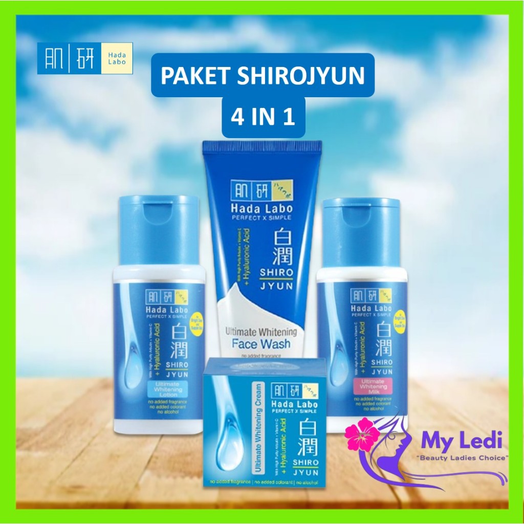 Jual Hada Labo Shirojyun Paket Hemat 4 in 1 - Paket Kecantikan Facewash Lotion - HadaLabo ...