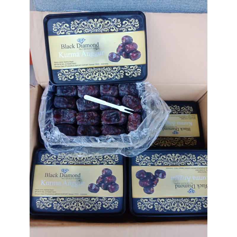 Jual Kurma Bam Black Diamond Kurma Anggur isi ±550 gr Fresh Dates ...