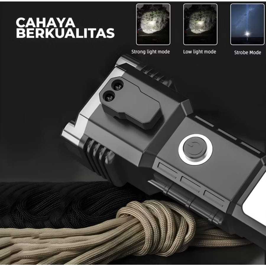 Jual ( PALU ) SENTER LED MULTIFUNGSI HAMMER EMERGENCY PLUS 4 MAGNET ...