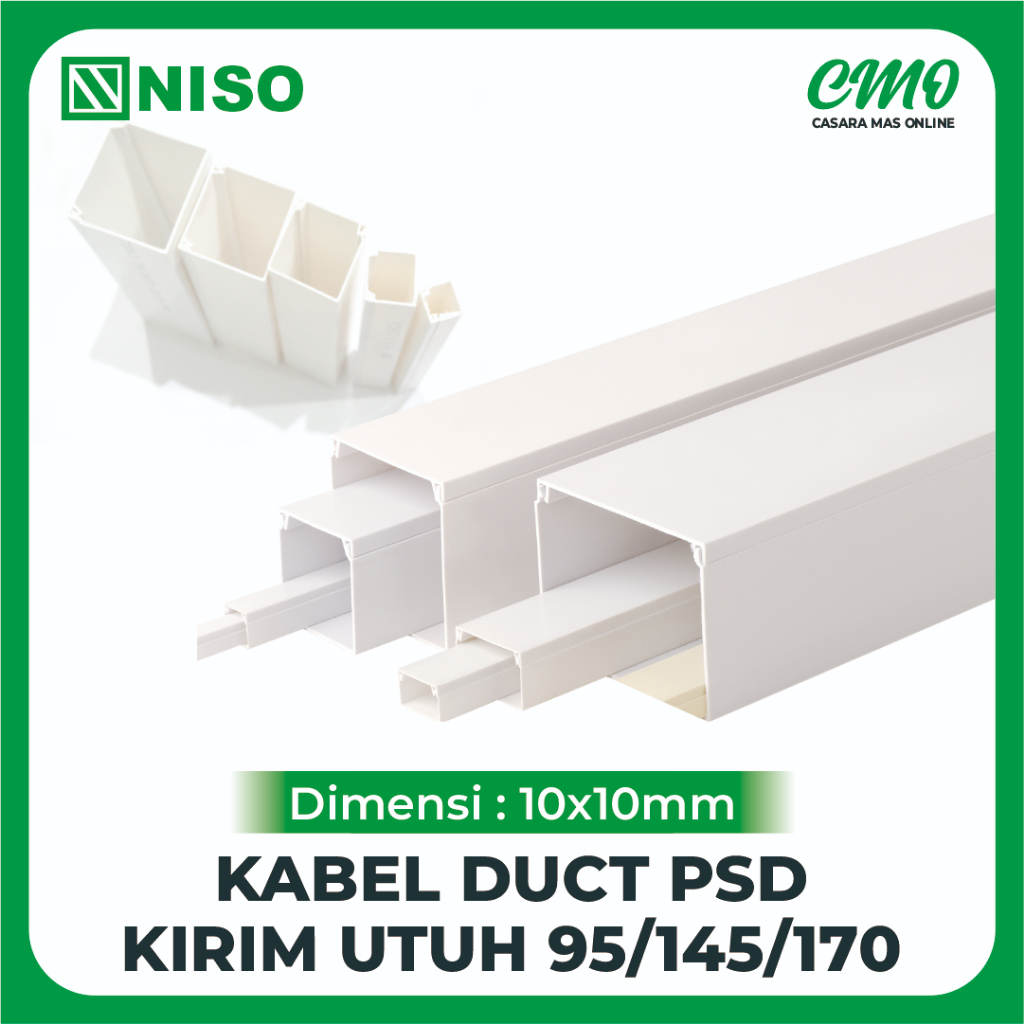 Jual Kabel duct PSD NISO 10x10 mm kabel duct tray pelindung kabel ...