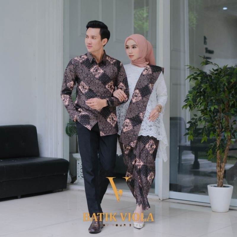 Jual Set Couple Batik Solo Rok Wiru dan Kemeja Motif Wirasat Kodangan ...