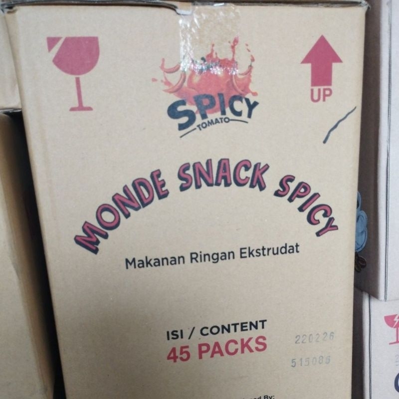 Jual Monde Snack Spicy Tomato sekarton 45 pcs | Shopee Indonesia