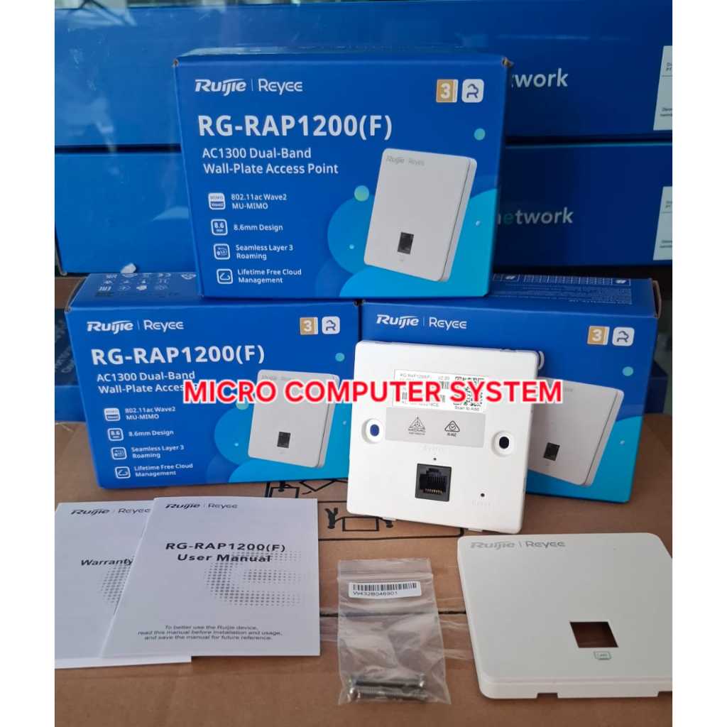 Jual RG-RAP1200(F) Reyee Wi-Fi 5 1267 Mbps Wall-mounted Access Point ...