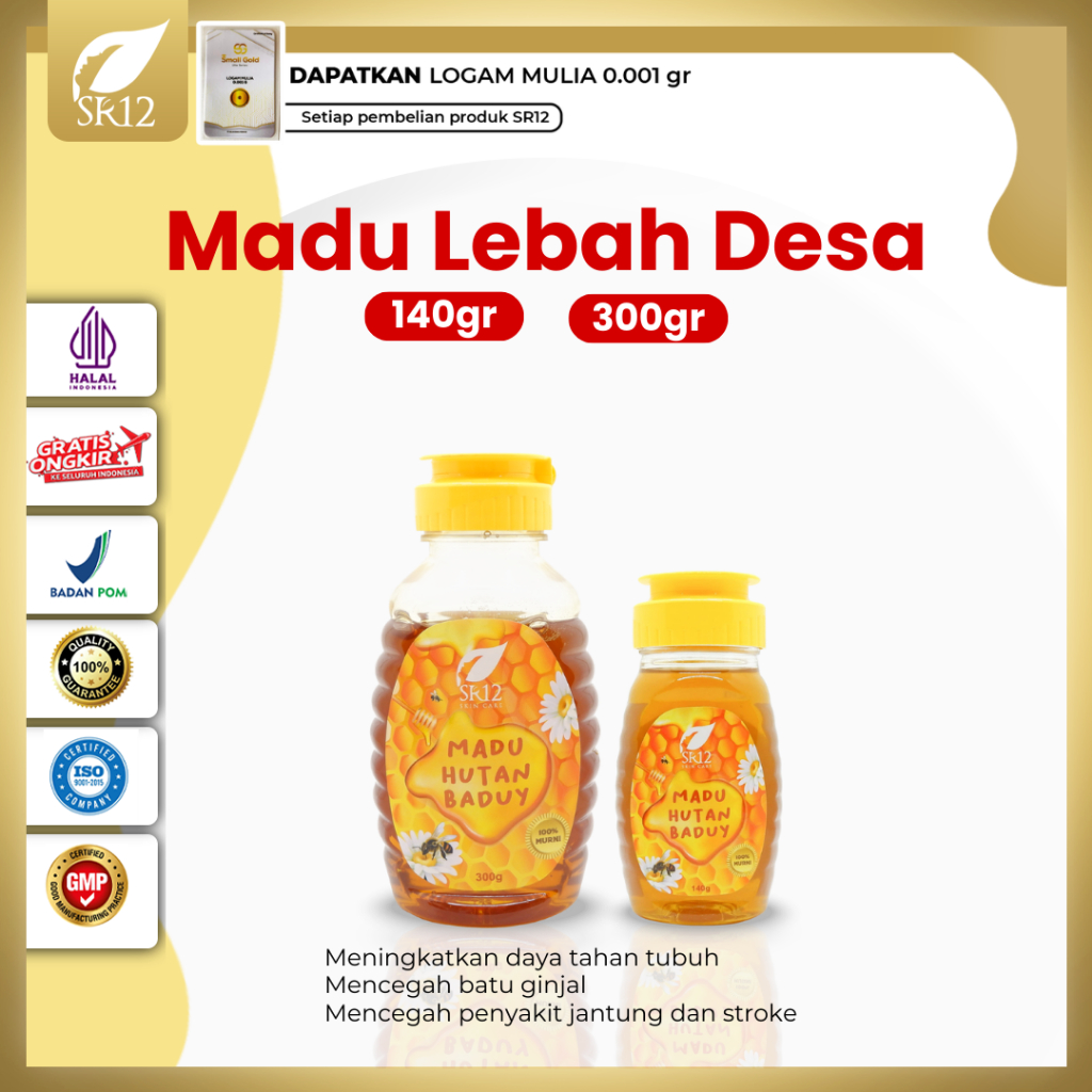 Jual Madu Lebah Desa SR12 Murni BPOM dari Hutan Akasia 140 ml & 300 ml ...