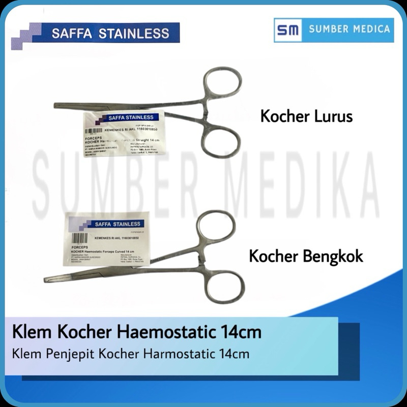 Jual SAFFA Klem Kocher Lurus & Bengkok Panjang 14cm | Shopee Indonesia