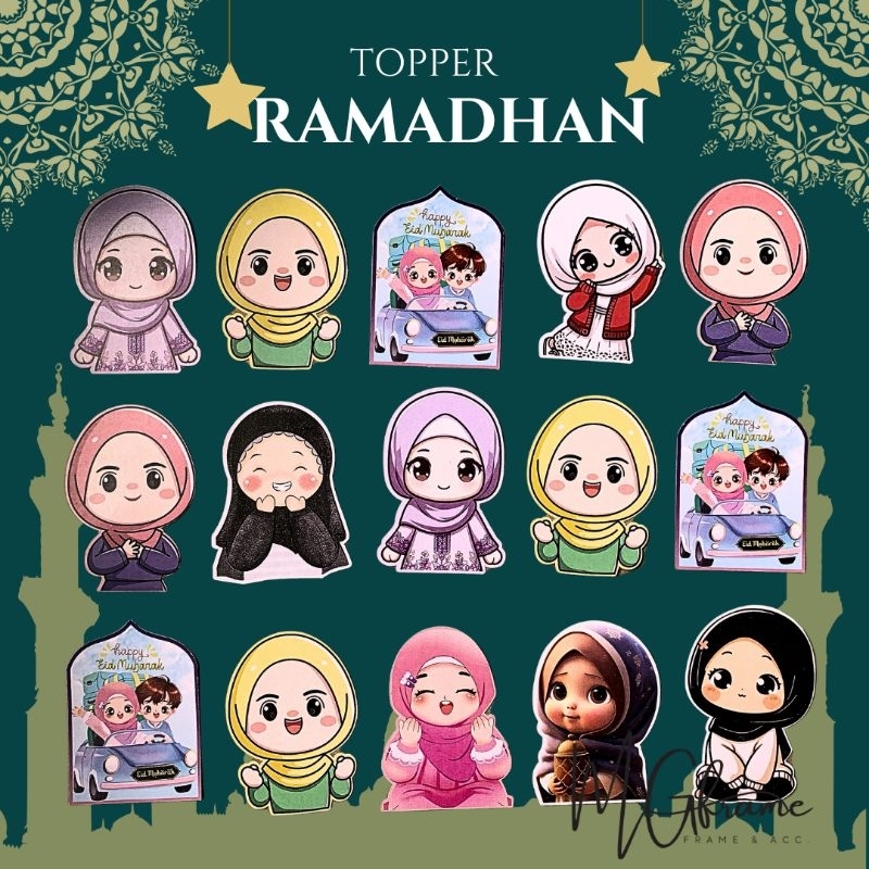 Jual 10pcs Topper Ramadhan Kue Cake Amplop Angpao lebaran virall amplop ...