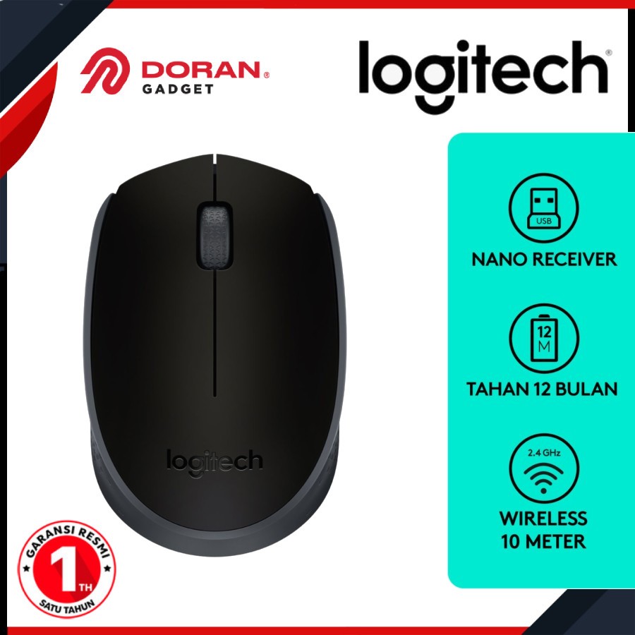 Jual Logitech M170 Mouse Wireless Original Garansi 1 Tahun | Shopee ...