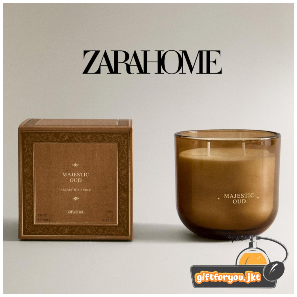 Jual Scented Candle Zara Home Majestic Oud 600 gr Original Store Lilin Aroma Pengharum Ruangan ...