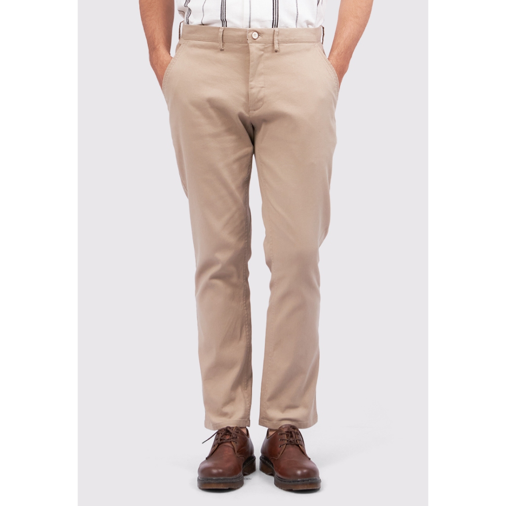 Jual WOOD Slim Tapered Chinos Pants 2-OPILXC125C070 Lt. Taupe | Shopee ...
