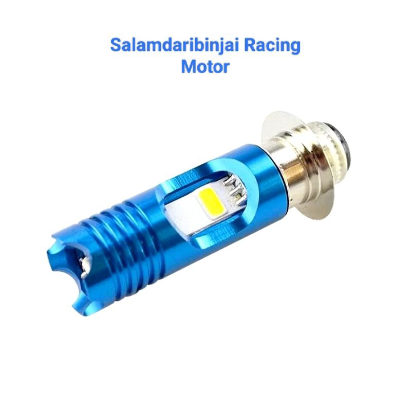 Jual Bohlam Lampu Depan Led Cahaya putih Super Terang + Laser Biru Motor Ac Dc H6 Motor Bebek ...