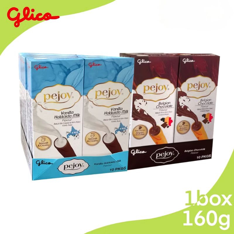 Jual Glico PEJOY 1 box isi 10 pack Chocolate / Vanilla Hokaido | Shopee Indonesia