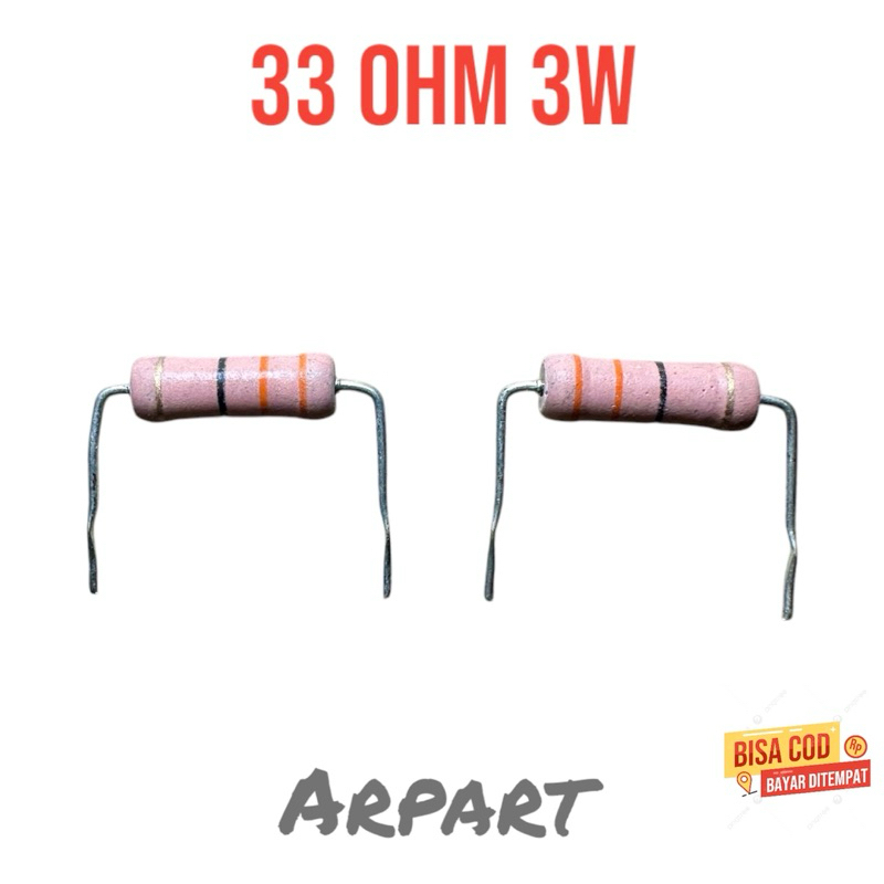 Jual resistor 33ohm 3w japan bodi kecil | Shopee Indonesia