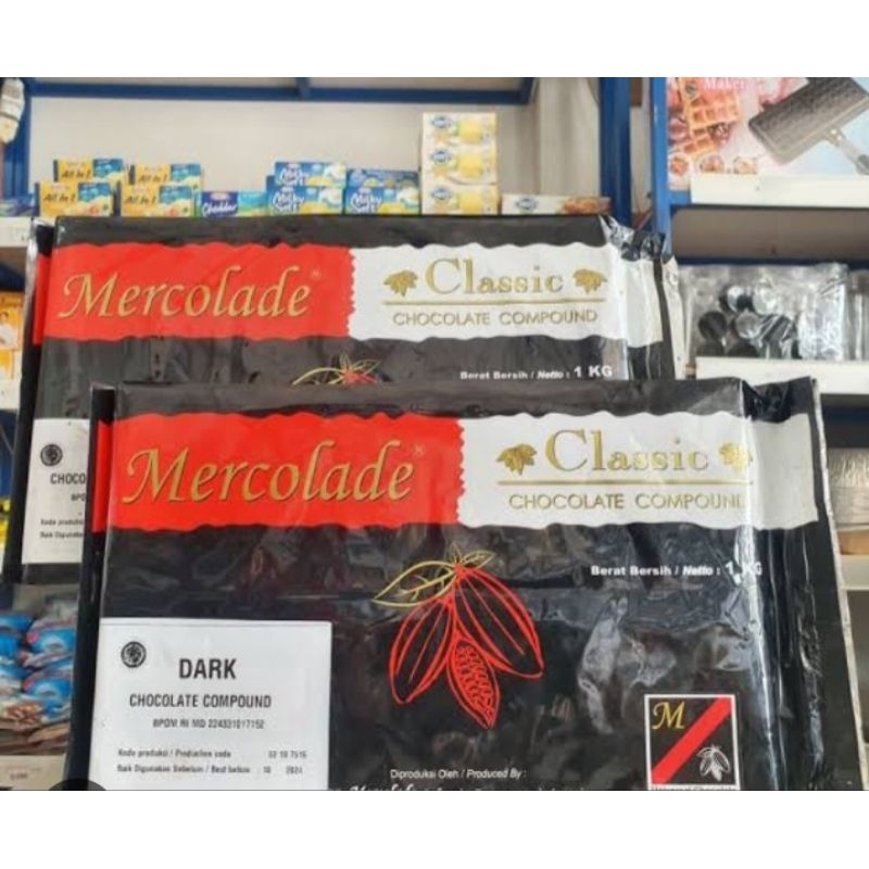 Jual Coklat Batangan Mercolade Dark Compound 1kg ( Pak ) [ Original ...