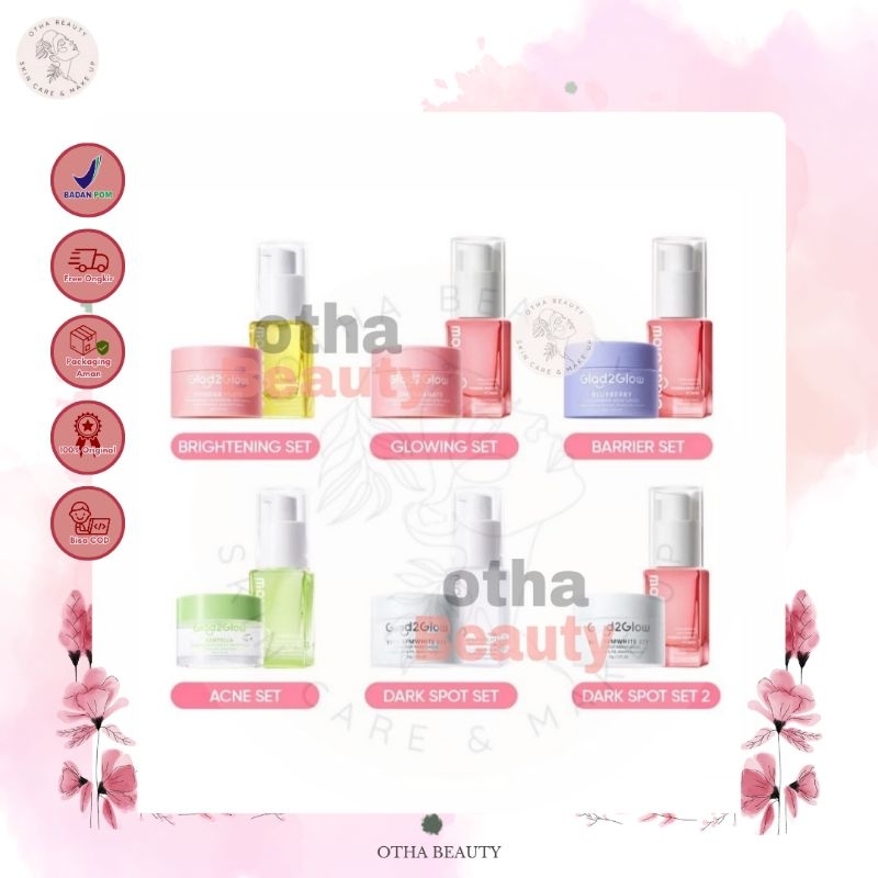 Jual PAKET BUNDLING ISI 2 SERUM+MOISTURAIZER | G2G GLOWING SET| G2G ...
