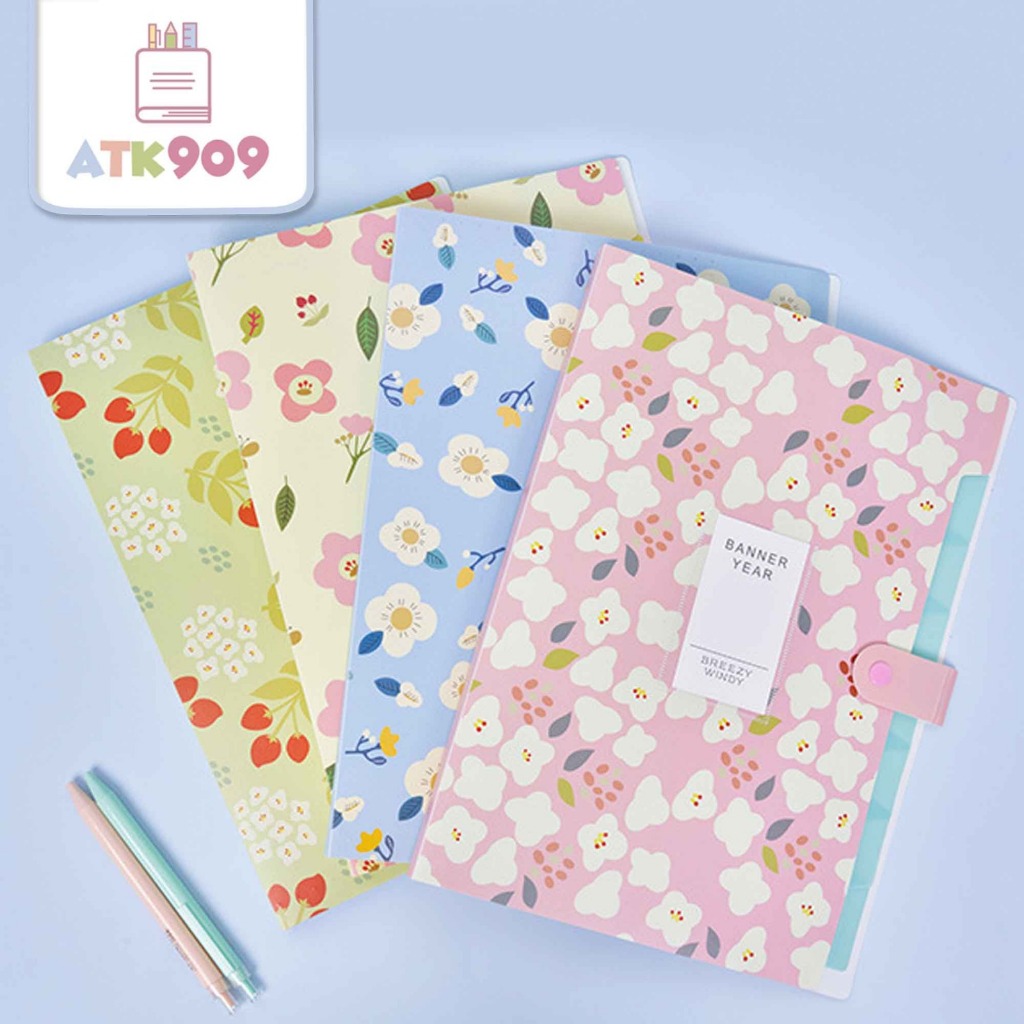 Jual ATK909 JANGMI File Holder Mika Plastik Tebal Kancing Korean Design ...