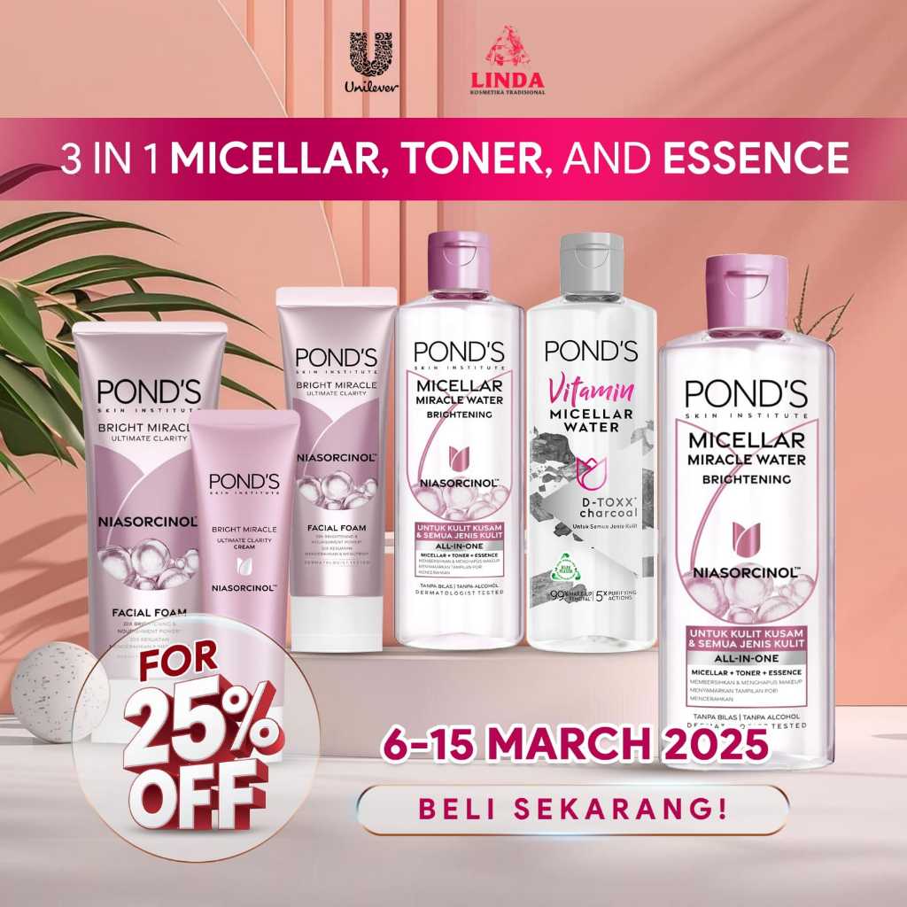 Jual PONDS FACIAL FOAM BRIGHT MIRACLE | Shopee Indonesia