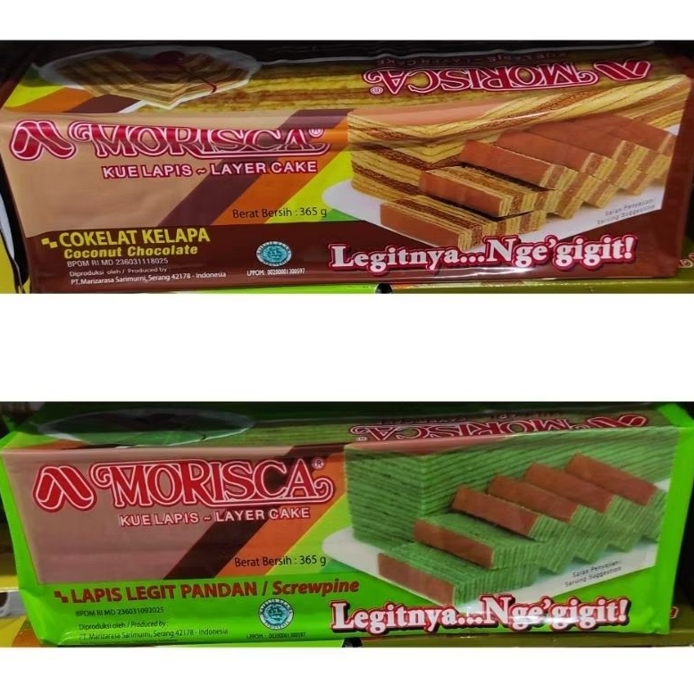 Jual Morisca Lapis legit 365gr pandan / coklat kelapa / durian ...