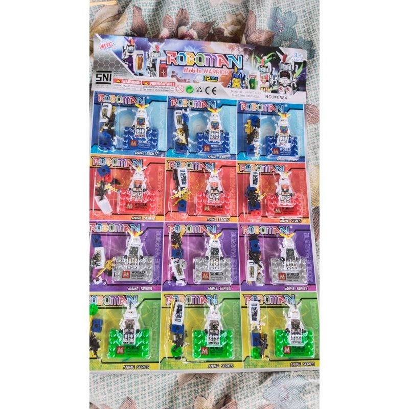 Jual 1Lembar mainan Brick balok susun anime series warior||mc 584 ...