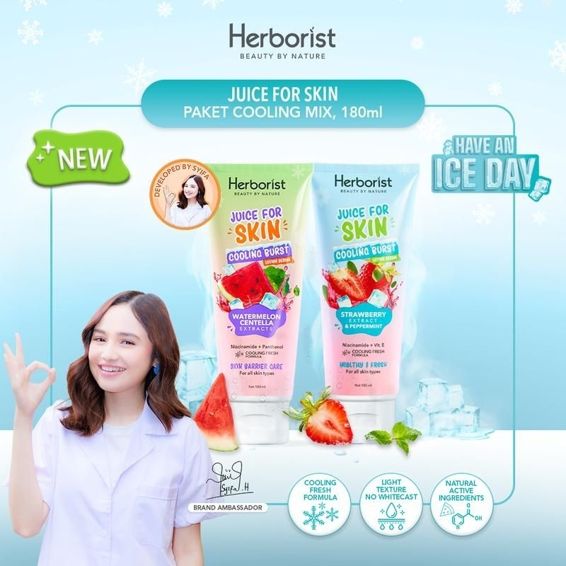 Jual Herborist Juice For Skin Cooling Burst 180ML All Varian | Shopee ...