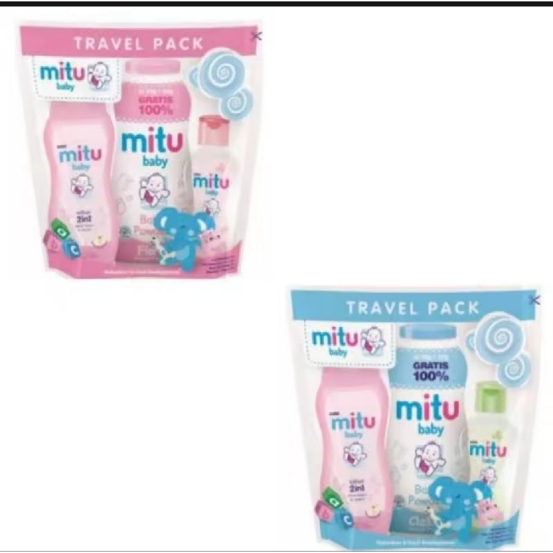 Jual Mitu travel pack buru murah 4in1 kemasan pink dan biru murah hemat ...