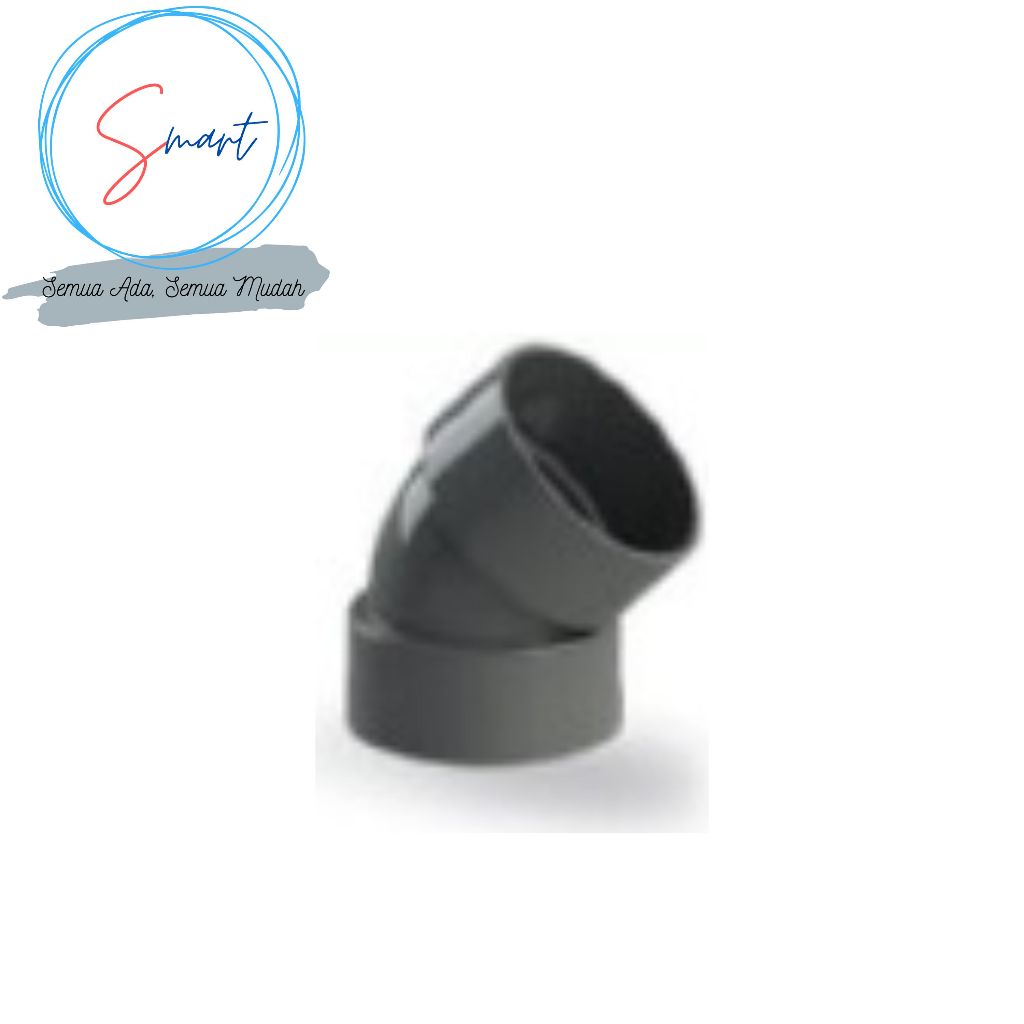 Jual RUCIKA Elbow D 45 derajat 2 inch Knee Sambungan Fitting Pipa PVC | Shopee Indonesia