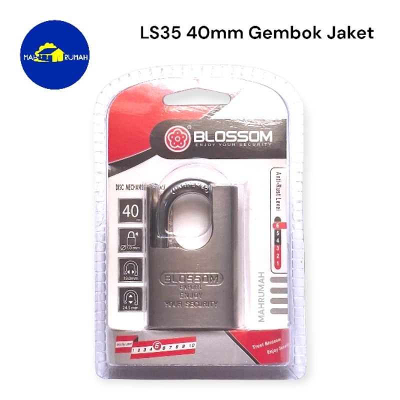 Jual Gembok JAKET Pintu Pagar Rumah Silinder Kuningan - BLOSSOM LS35 ...