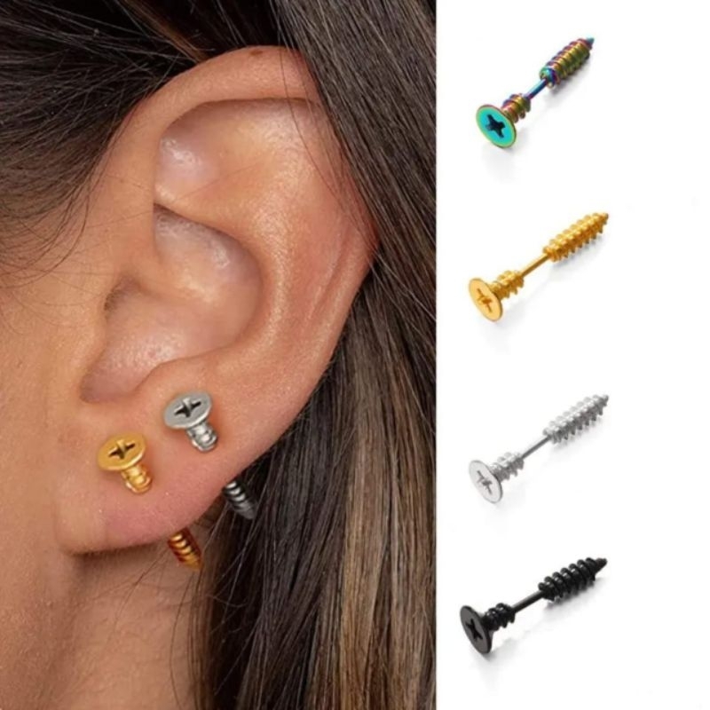 Jual TINDIK TELINGA PIERCING TITANIUM / ANTING TELINGA TITANIUM ...