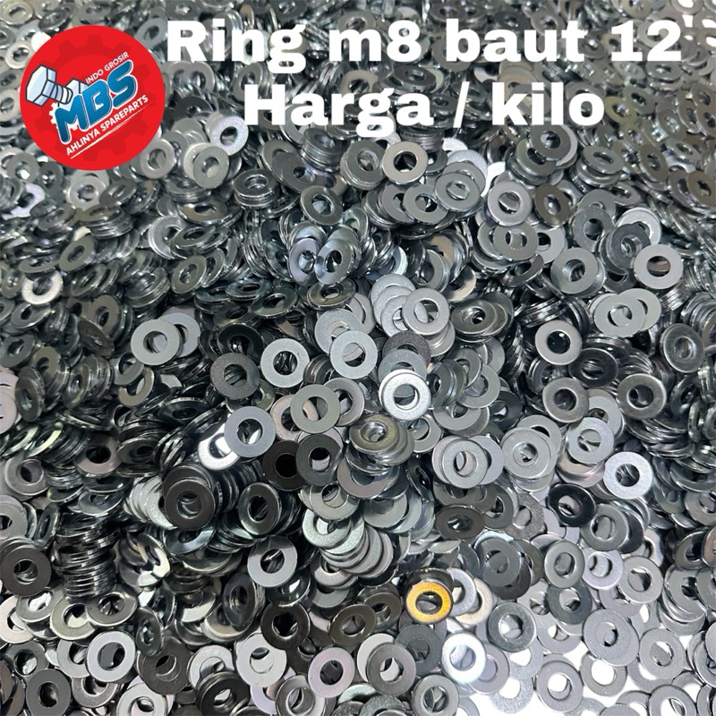 Jual RING M8 BAUT 12 HARGA / KILO Kg WASH TEBAL ORIGINAL | Shopee Indonesia