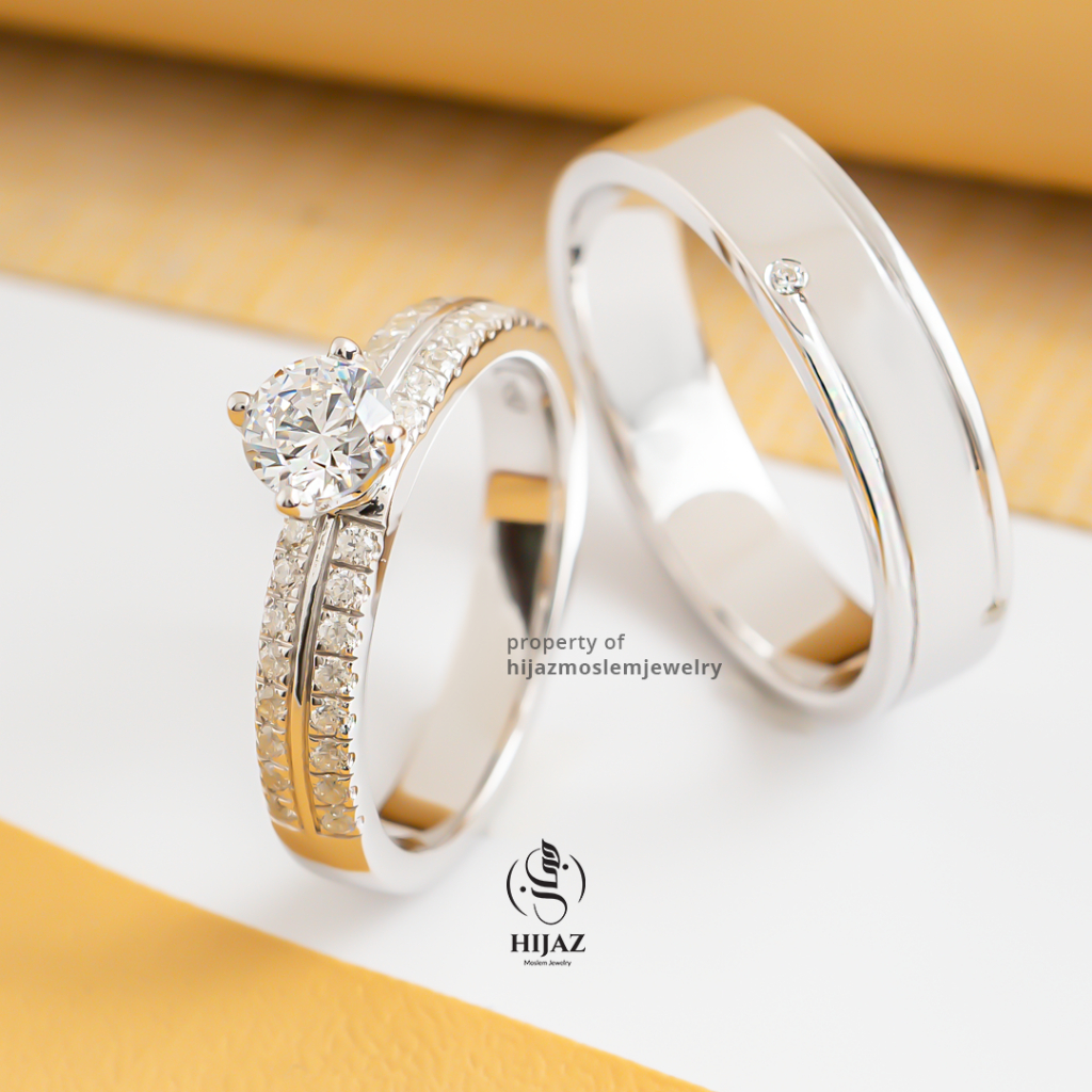 Jual Hijaz Cincin Perak Couple Sepasang - Silver Kadar 950 Lapis ...