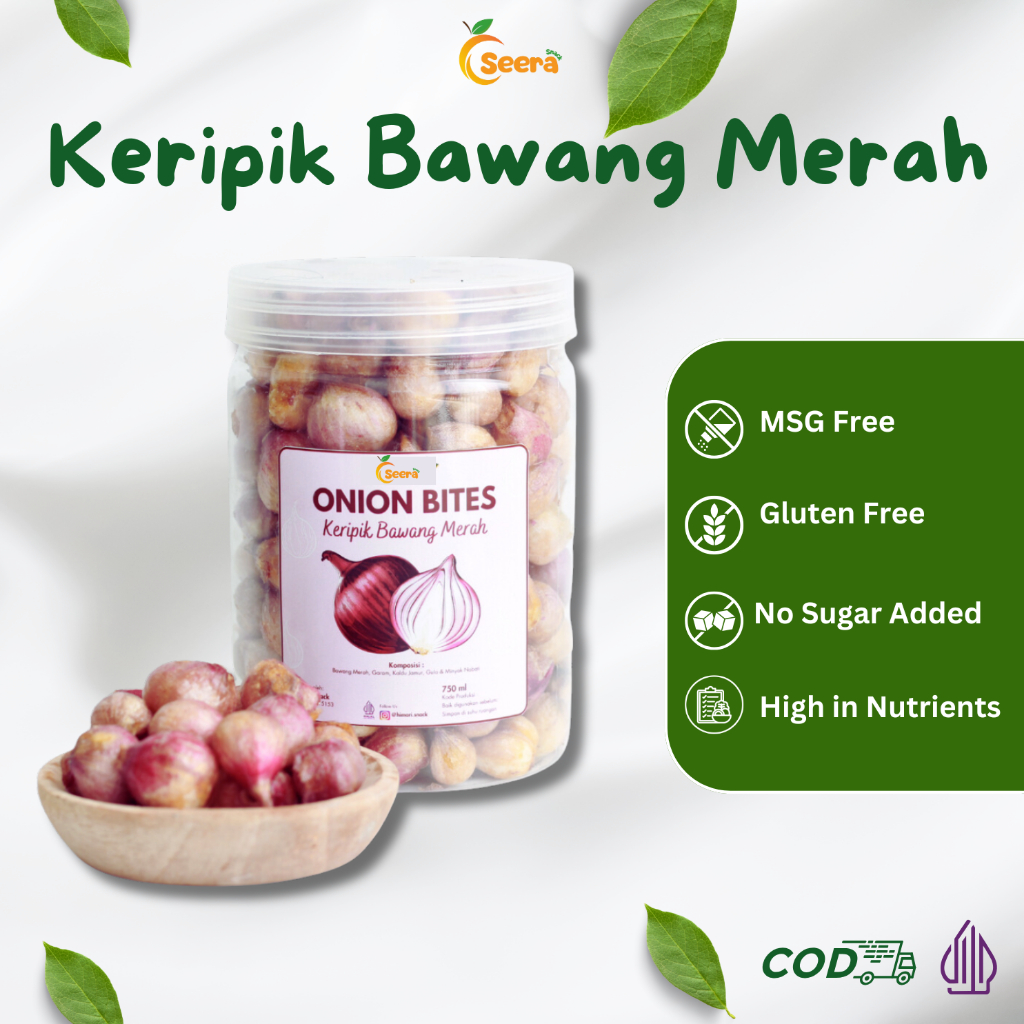 Jual Keripik Bawang Merah Utuh Cemilan Halal Produk Lokal Kemasan Jar ...