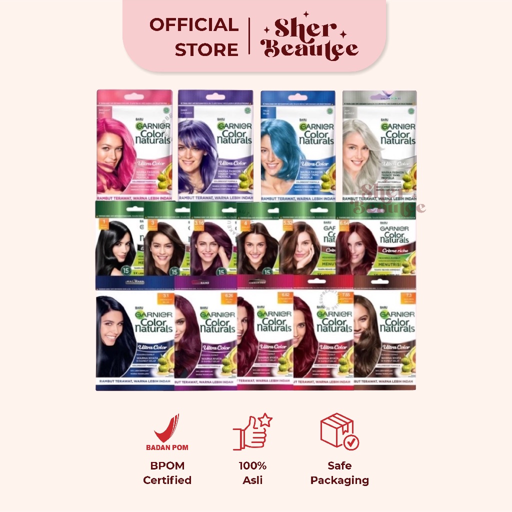Jual Garnier Hair Color Naturals Sachet - Cat Rambut Sachet | Shopee ...