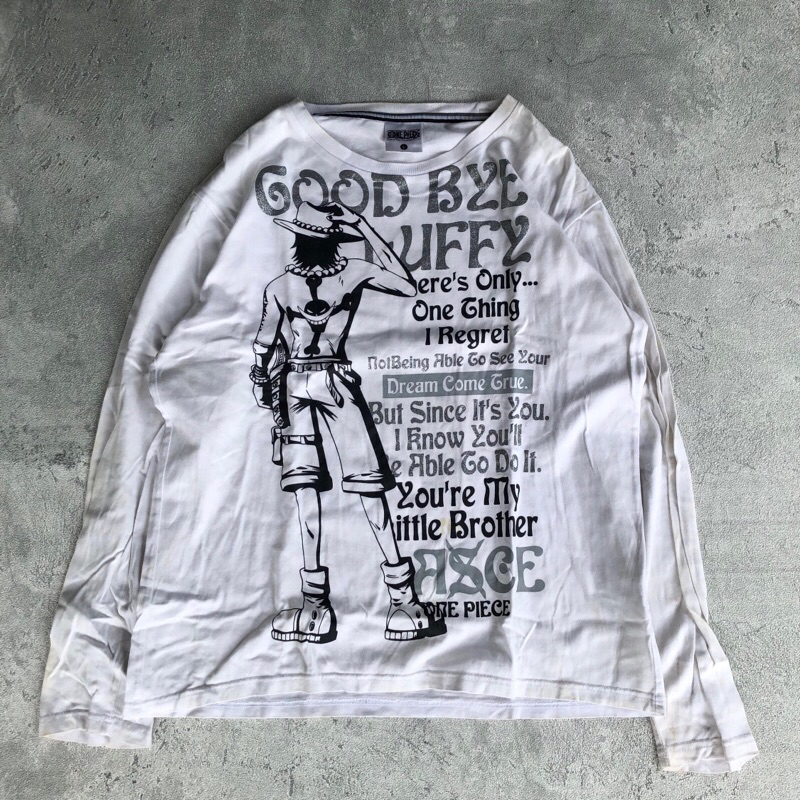 Jual One Piece Good Bye D’Luffy Poem Longsleeve | Shopee Indonesia