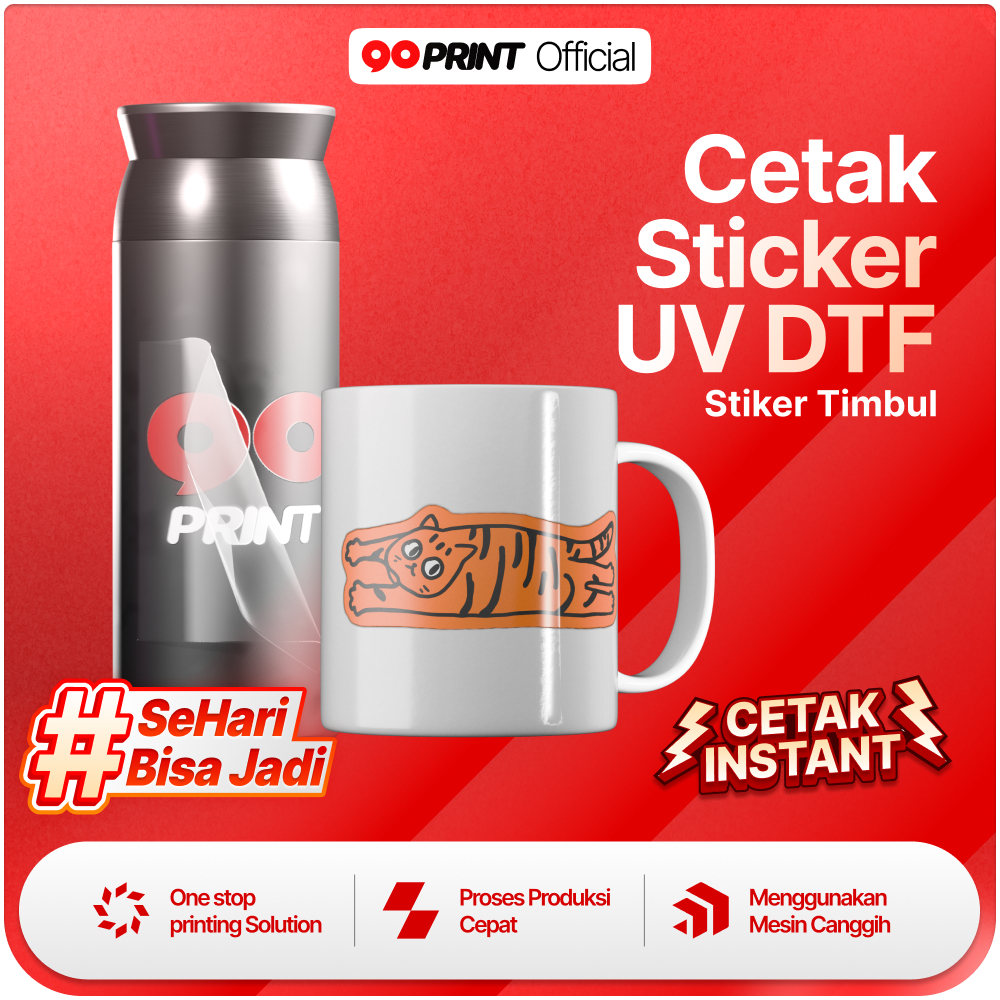 Jual Cetak Stiker UV DTF / Stiker Timbul / Stiker UV DTF 1 Meter ...