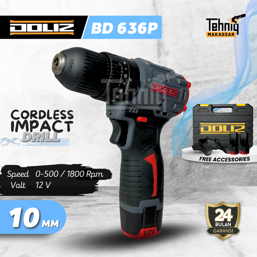 Jual MESIN BOR DOLIZ CORDLESS BRUSHLESS IMPACT DRILL BD636P | Shopee ...