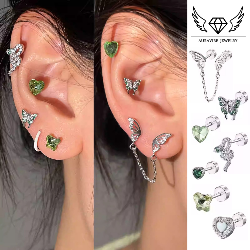 Jual Anting titanium untuk wanita, cocok untuk telinga bagian luar ...