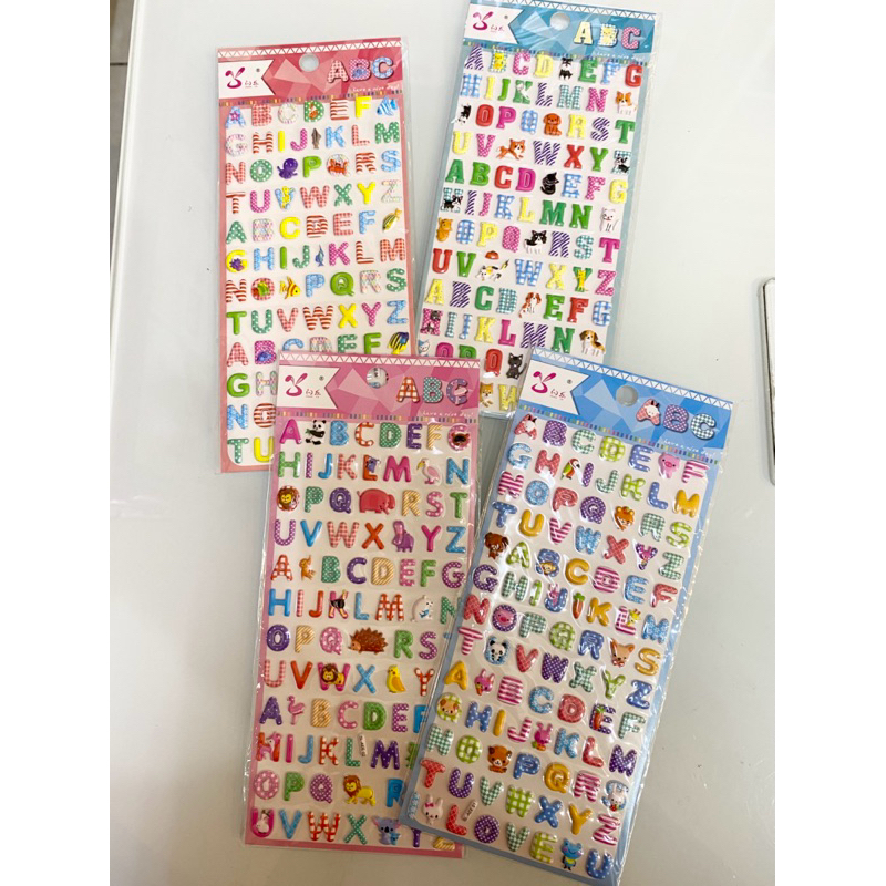 Jual Stiker setiker sticker buku anak edukasi belajar huruf alphabet ...