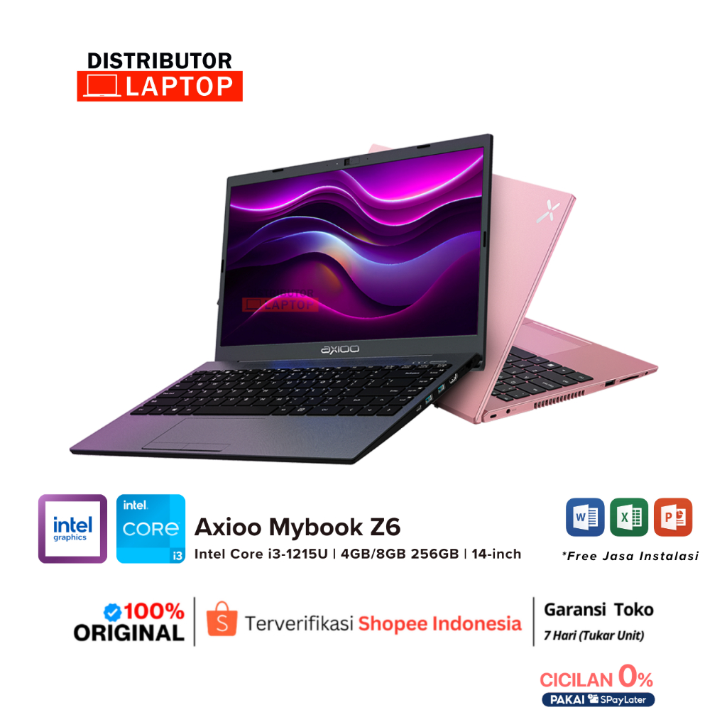 Jual Axioo MyBook Z6 Metal Series Core i3-1215U 8GB/256GB FHD IPS - Windows 11 | Shopee Indonesia