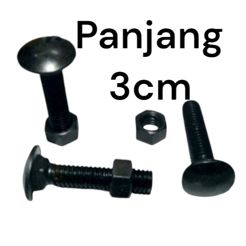 Jual BAUT PAYUNG/BAUT BAK TRUK/ BAUT PAGAR PANJANG 3CM | Shopee Indonesia