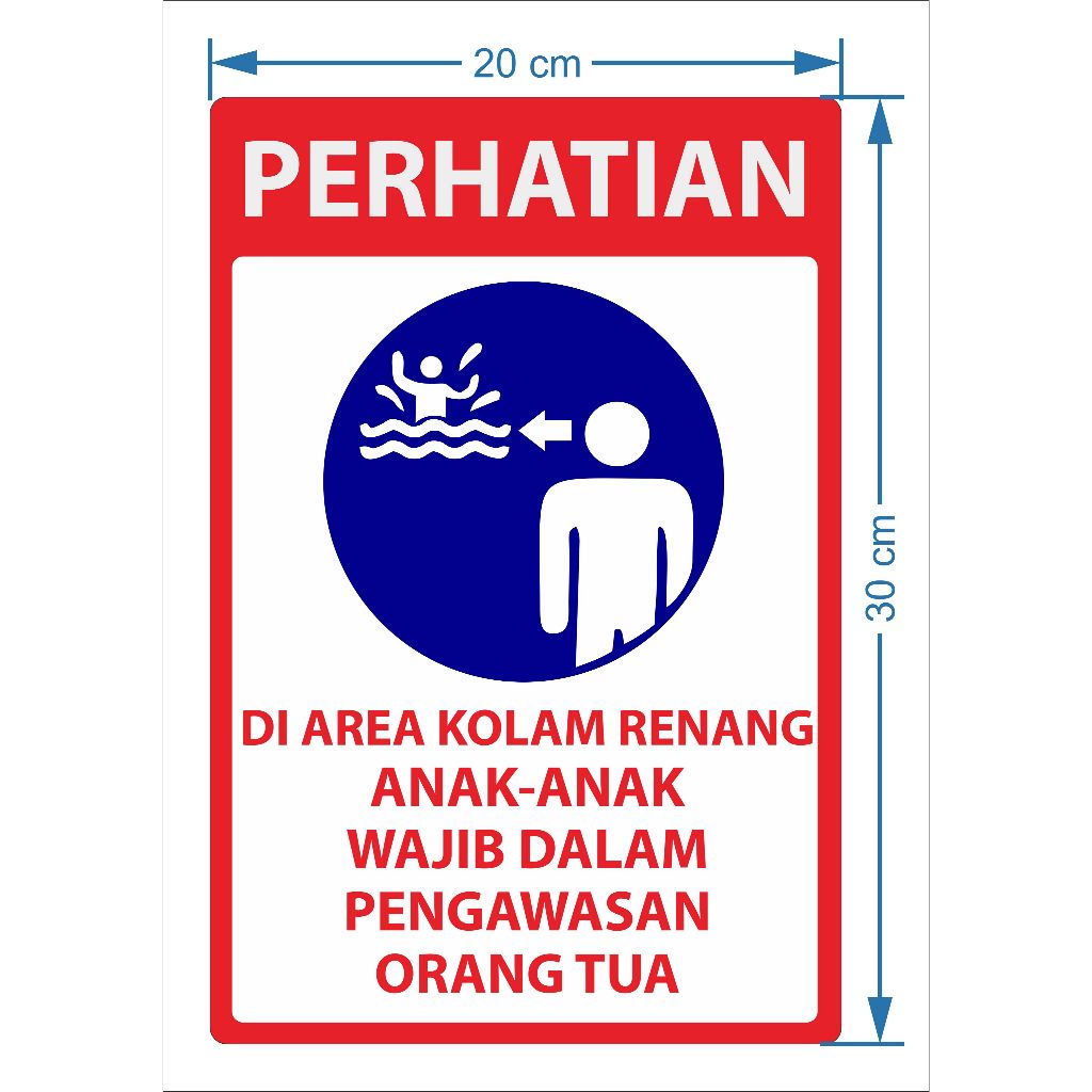 Jual Sign Pengawasan Orang Tua bahan ACP ukuran 30x20cm | Shopee Indonesia