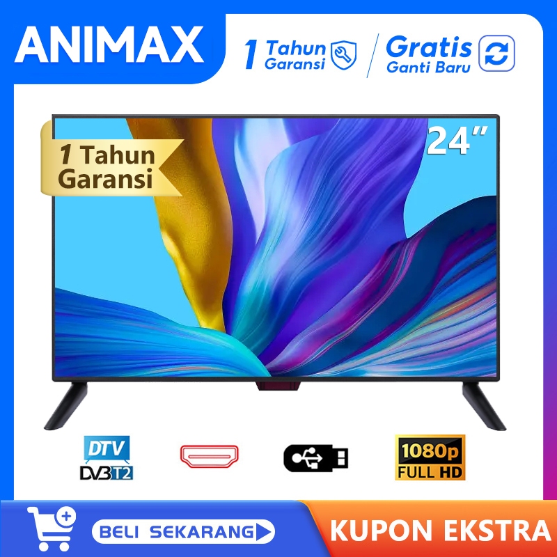 Jual Animax tv digital 24 inch FHD tv led 21/22/24/25 inch Televisi[Garansi 1 Tahun] | Shopee ...