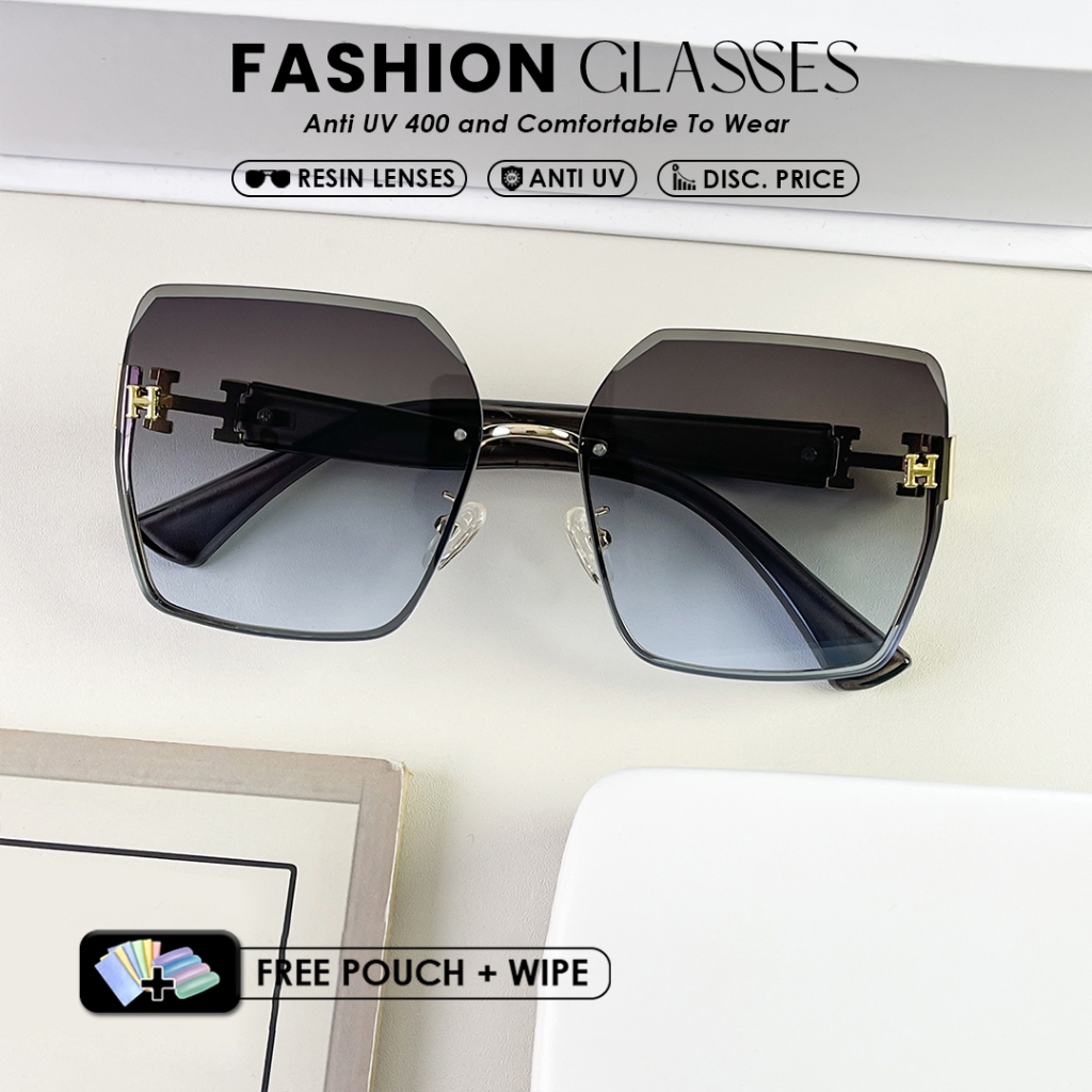 Jual 【Free Dompet & Lap】 Kacamata Hitam Wanita / Titanium /UV/ Produk Baru / Impor / Kacamata ...