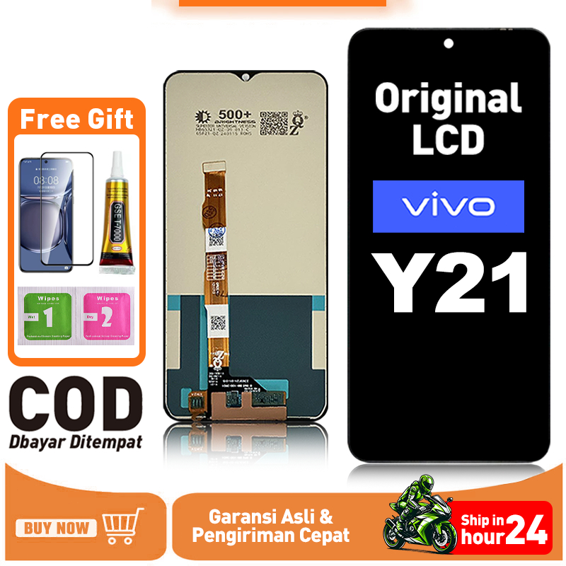 Jual LCD VIVO Y21 TOUCHSCREEN Fullset Asli Crown Murah Ori Compatible ...