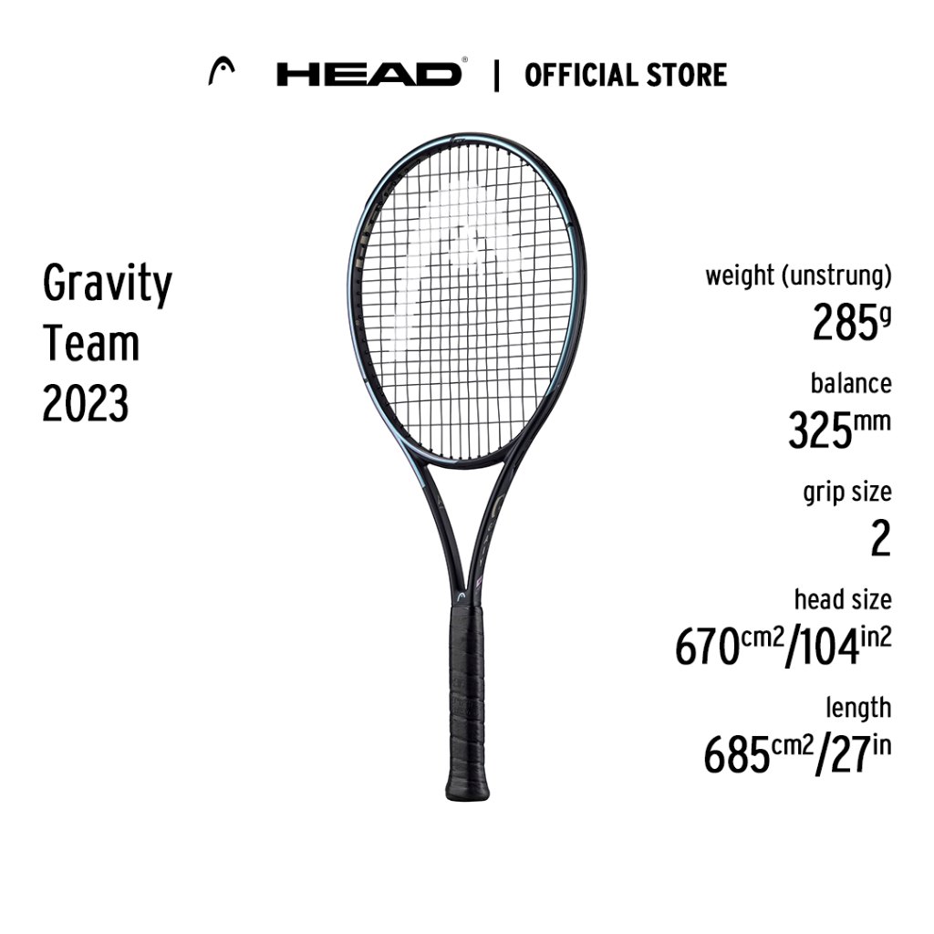 Jual HEAD Tennis Racket Gravity Team 2023 (285G) 235343 - Raket Tennis Tanpa Senar | Shopee ...