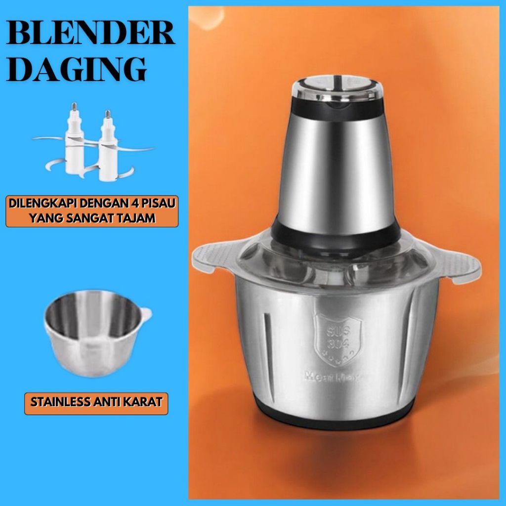 Jual [ALS] Blender Chopper Daging Stainless - Blender Daging Blender ...