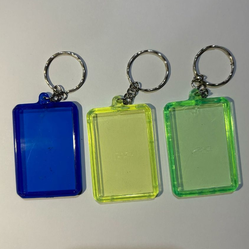 Jual GANCI/GANTUNGAN KUNCI KOTAK WARNA INSERT PAPER + 2 LENSA BOLAK ...