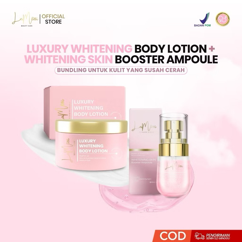 Jual Luxury Whitening Body Lotion + Booster Whitening Bidy Ampoule ...