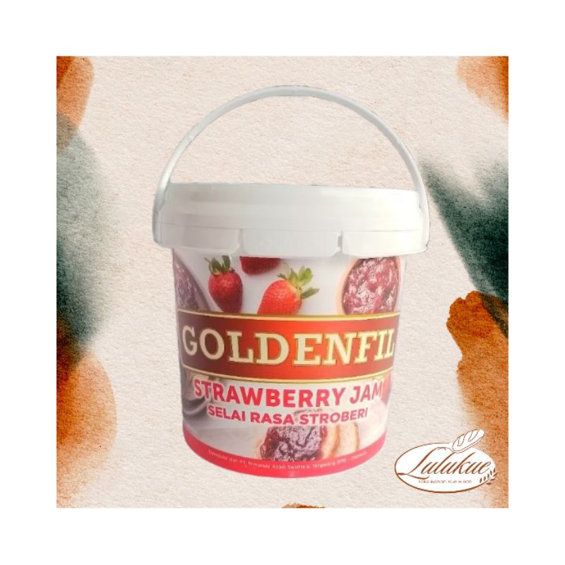 Jual selai goldenfil strawberry jam goldenfill 1kg | Shopee Indonesia