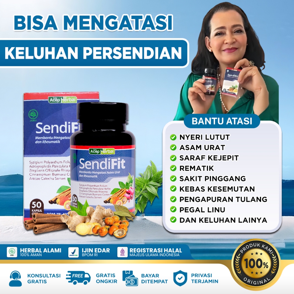 Jual SendiFit Herbal Original – Obat Nyeri Lutut, Asam Urat, Saraf ...